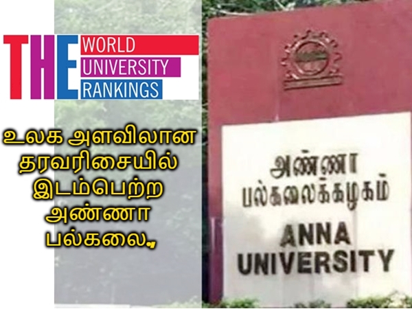 டைம்ஸ் தரவரிசை பட்டியல்: உலக அளவில் இடம்பெற்ற அண்ணா பல்கலை! | THE World ...